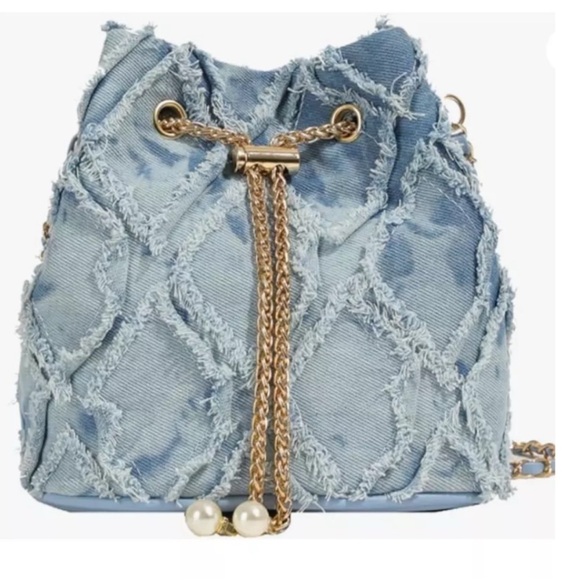 Bags | Stylish Blue Denim Bucket Bag | Poshmark